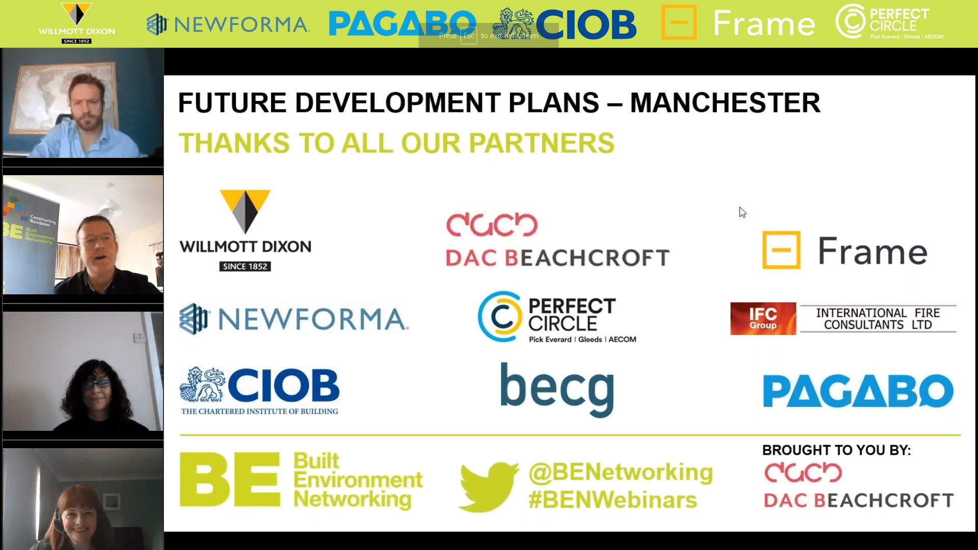 Webinar: Manchester Development Plans Event 2020